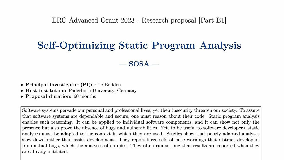 Self-Optimizing Static Program Analysis - Heinz Nixdorf Institut (HNI) | Paderborn University
